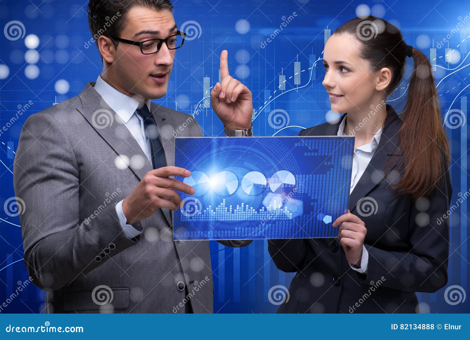 The Business People Discussing Stock Chart Trends Stock Photo - Image ...