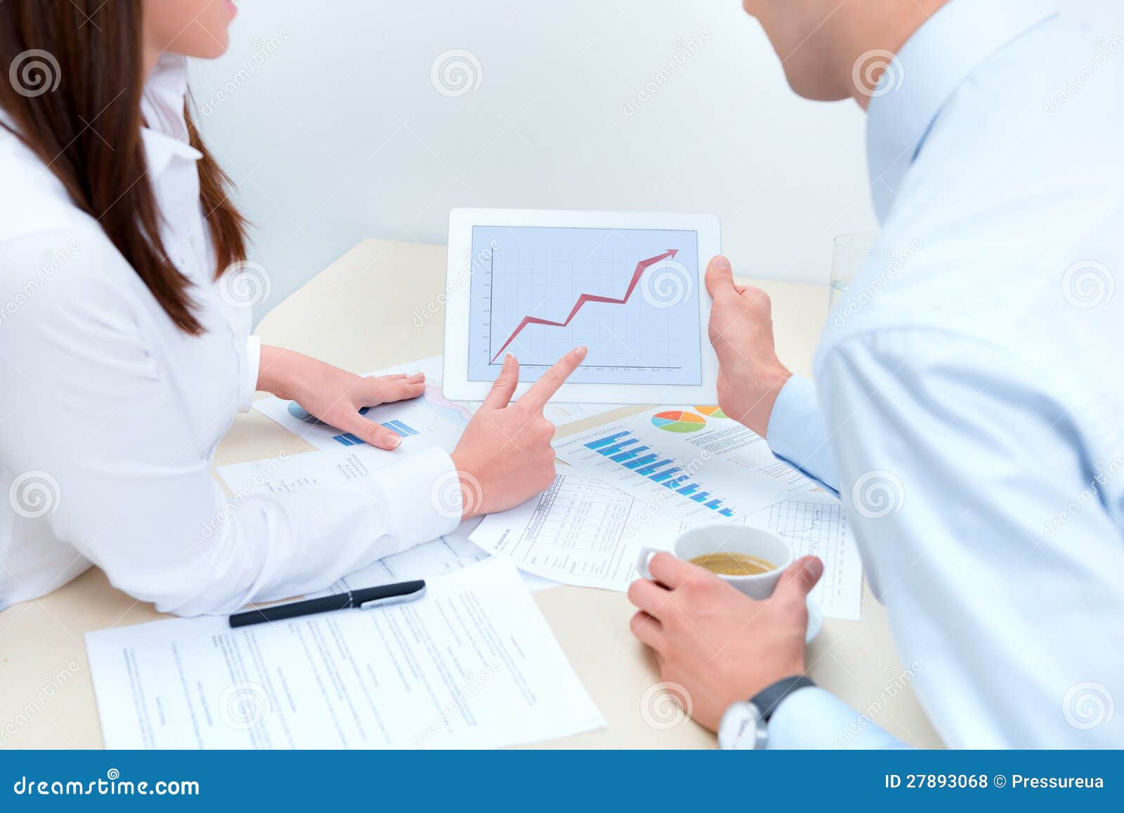 Business People Discussing about the Success Sales Stock Photo - Image ...