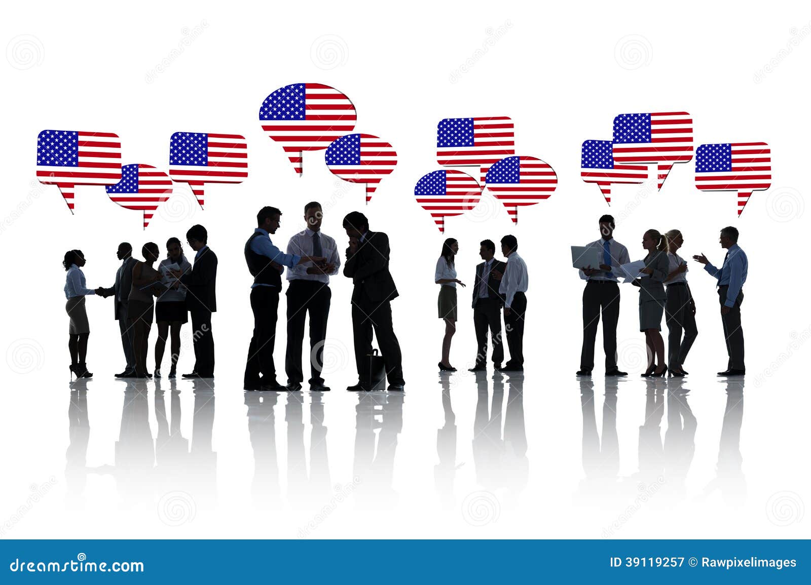 Business People Discussing about USA Stock Image - Image of handshake ...