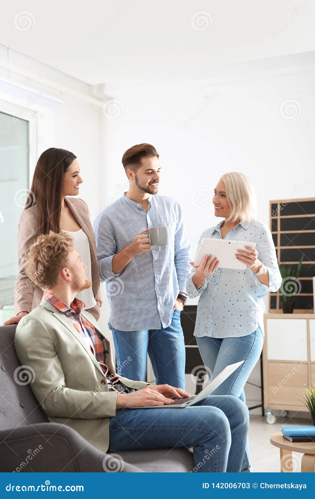 Business People Discussing Work Matters in Office Stock Image - Image ...