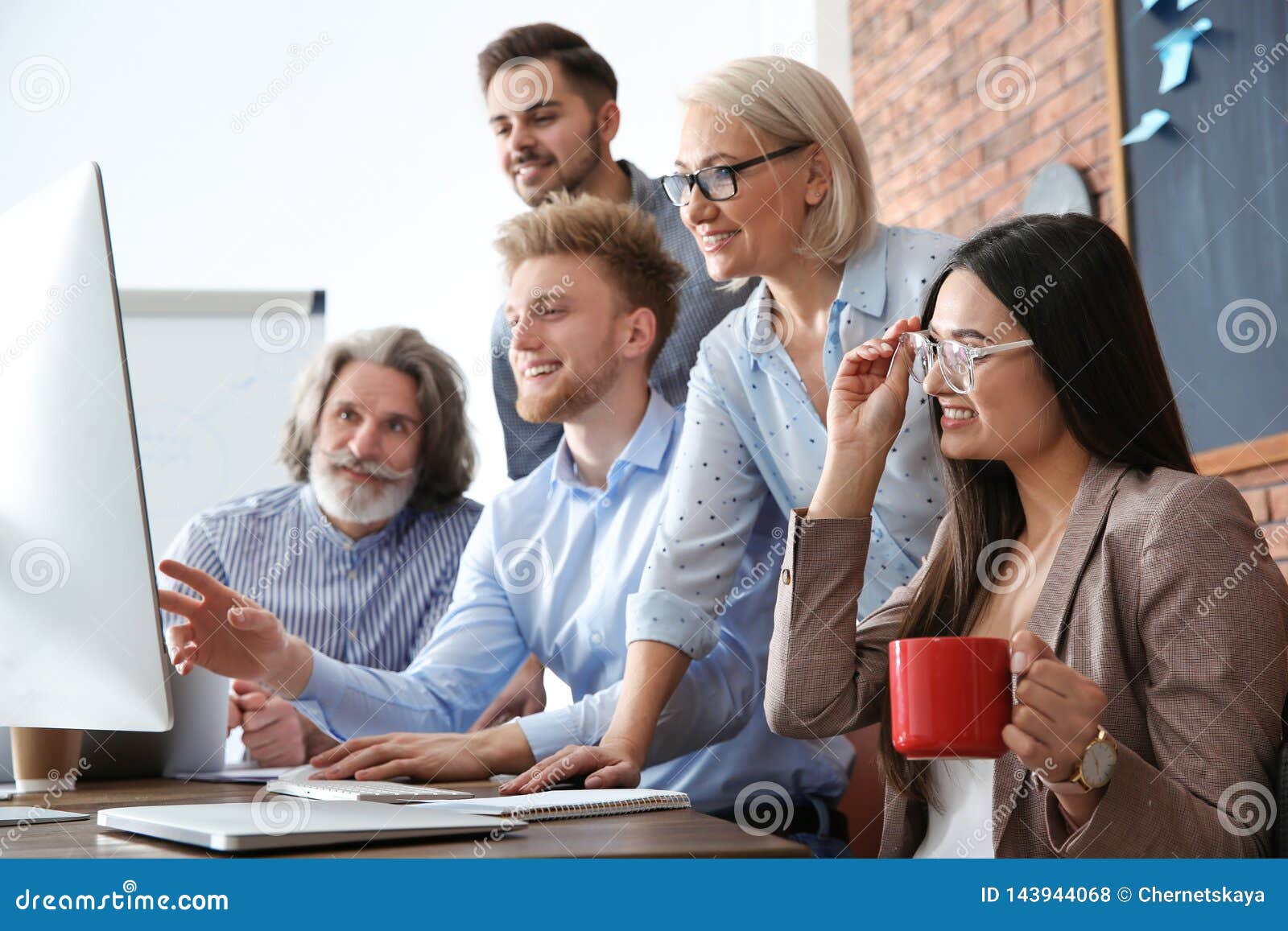 Business People Discussing Work Matters in Office. Professional ...