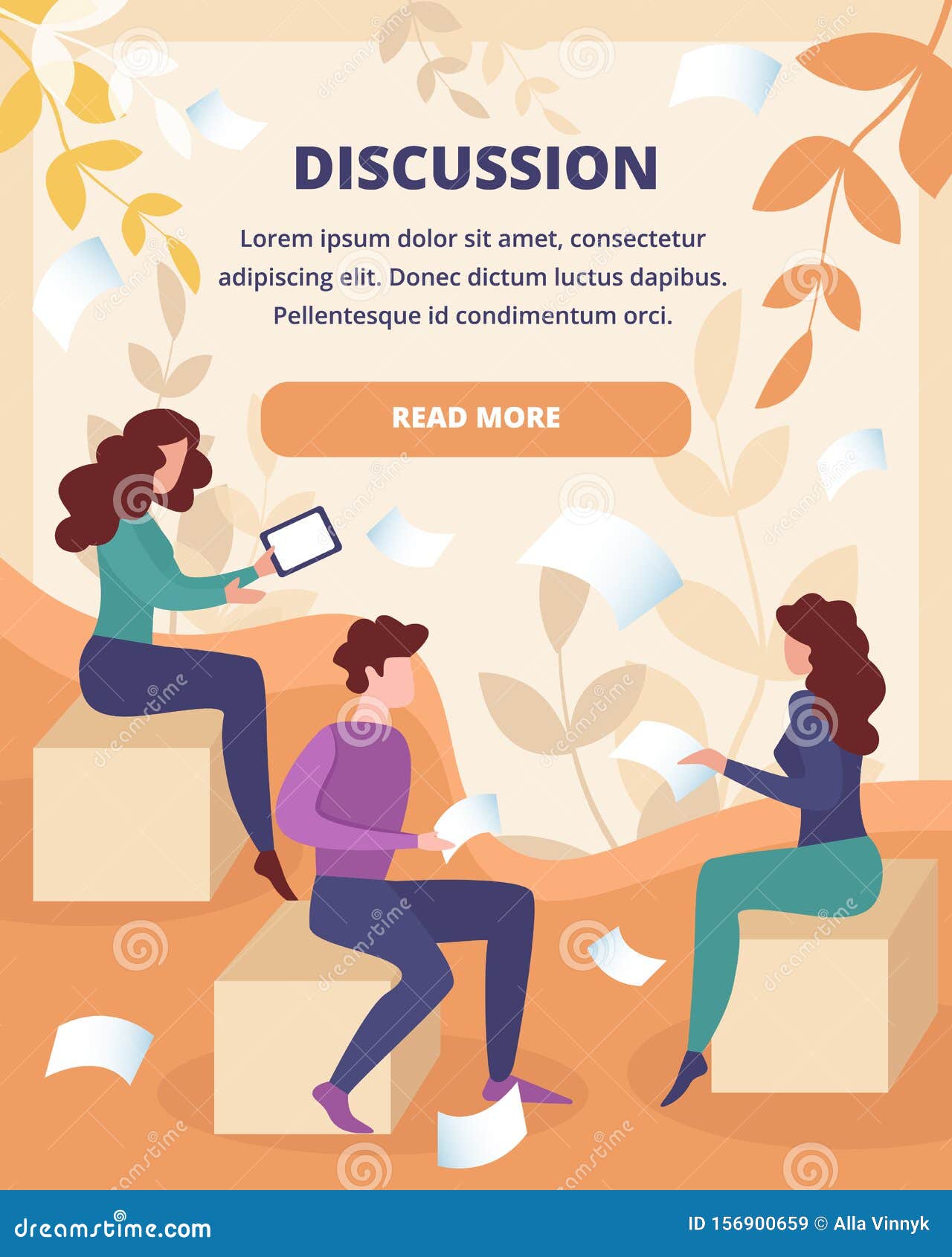 Business People Discussion, Project Development Stock Vector ...