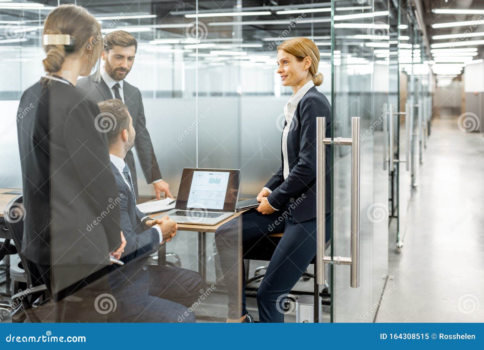 Business People during a Discussion at the Working Place Stock Image ...