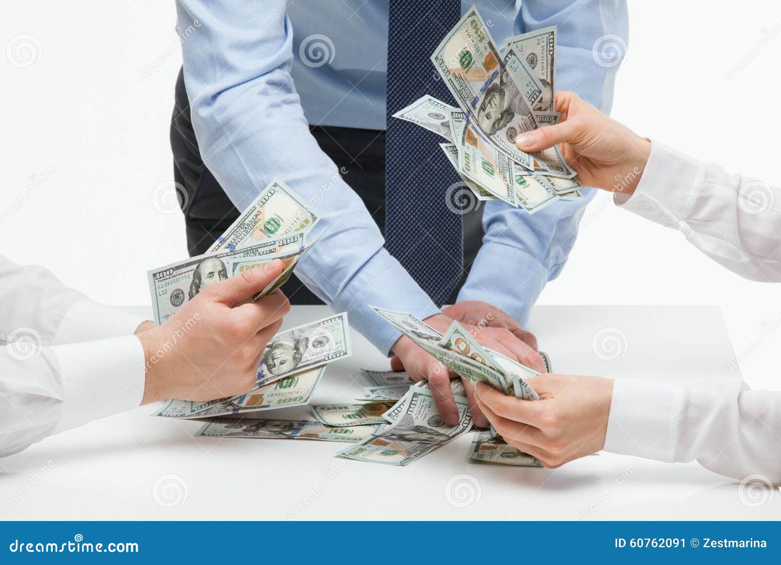 Business People Distributing Earnings Stock Image - Image of ...