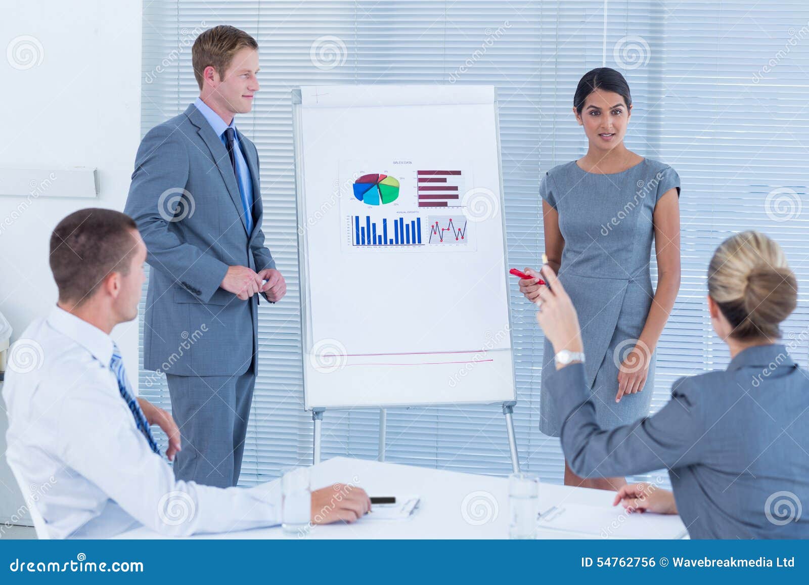 Business People Doing Statistics Presentation Stock Photo - Image of ...