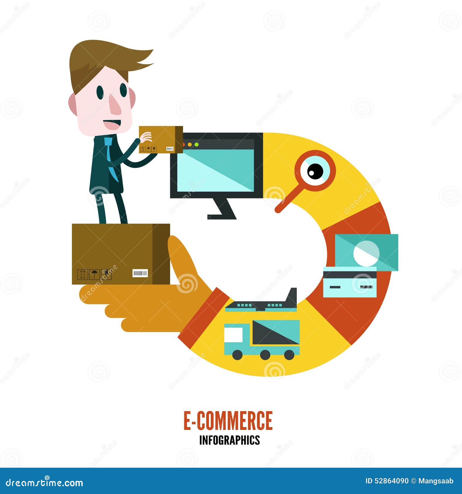 Business People and E-commerce Info Graphics. Stock Vector ...