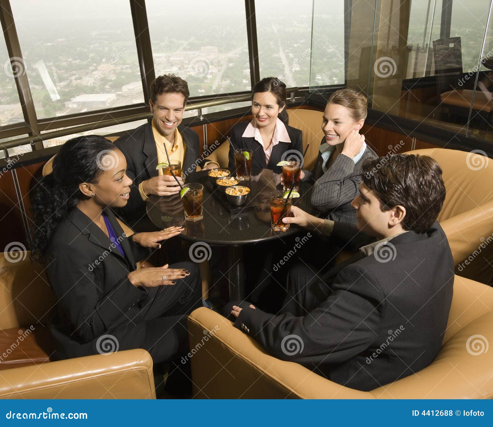 Business people eating. stock photo. Image of american - 4412688