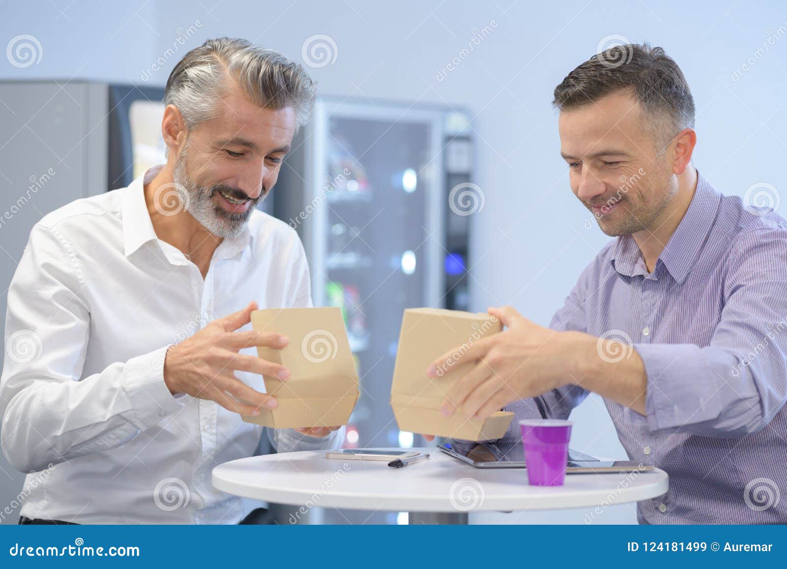 Business People Eating Fast Food Stock Image - Image of businesswomen ...