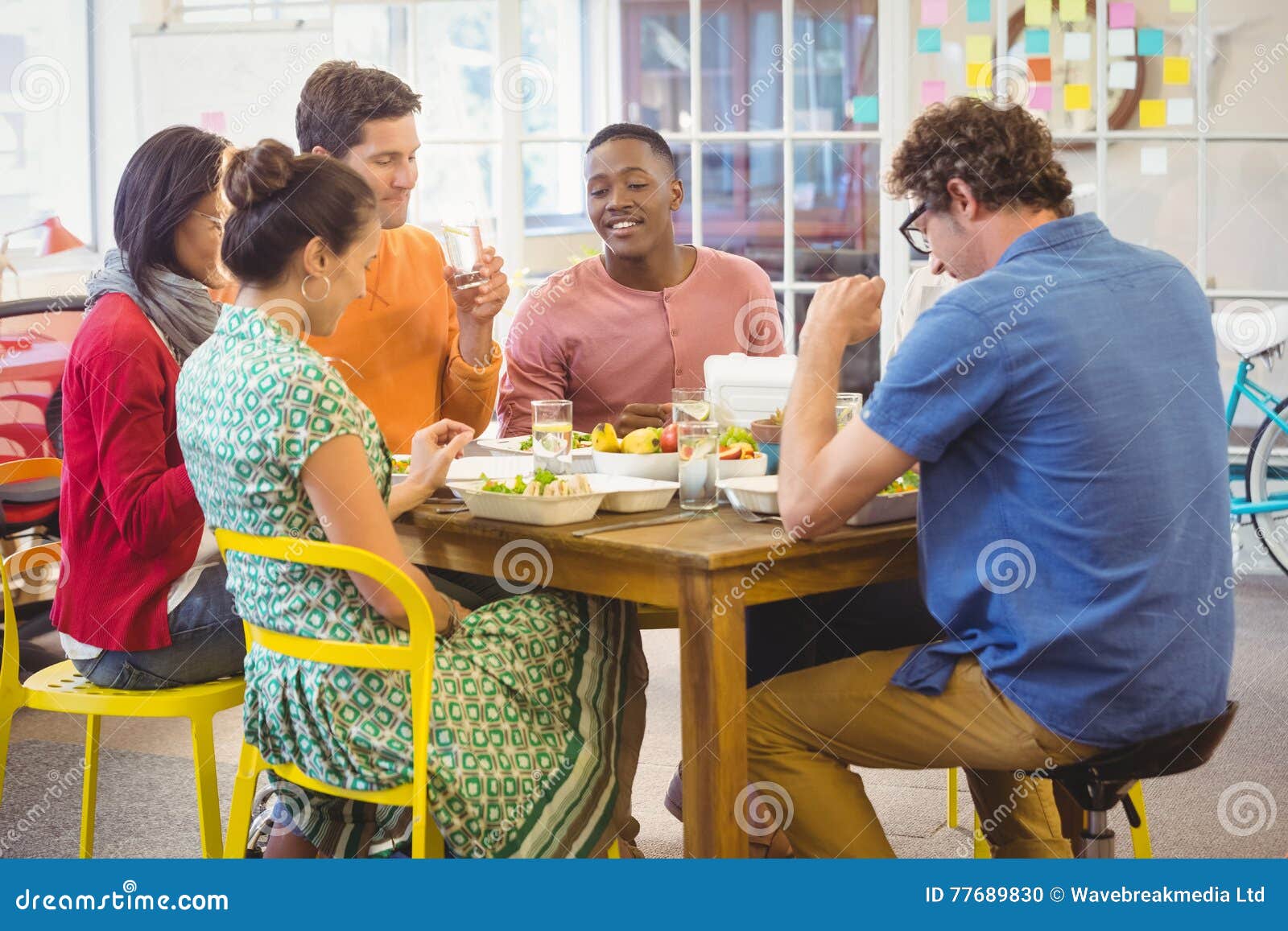 Business People Eating Together Stock Photo - Image of speaking, meal ...