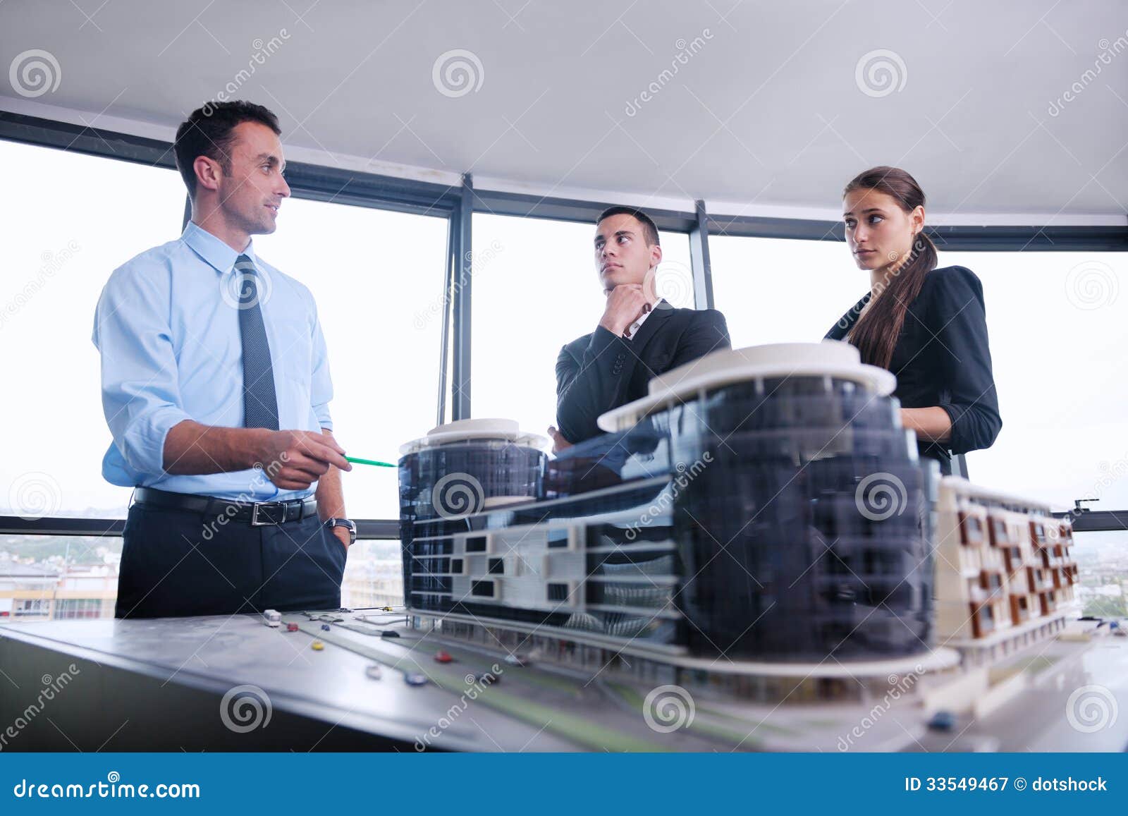 Business People and Engineers on Meeting Stock Image - Image of ...