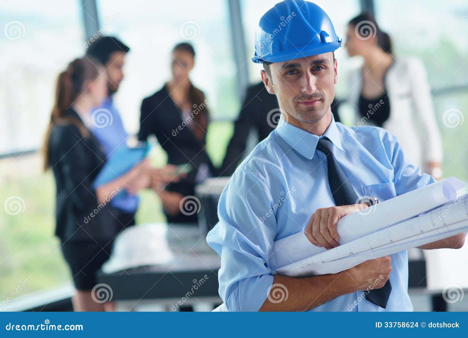 Business People and Engineers on Meeting Stock Photo - Image of adult ...