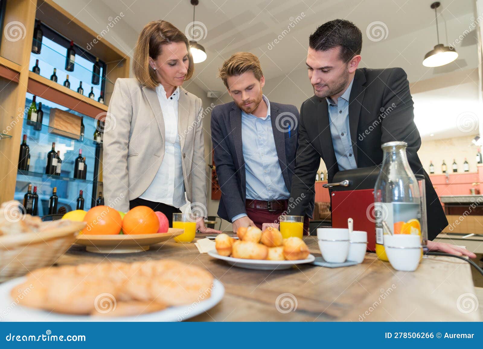 Business People Enjoy in Lunch at Restaurant Stock Photo - Image of ...