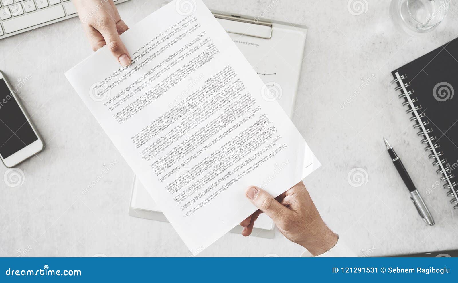 Business People Are Exchanging Document Stock Image | CartoonDealer.com ...