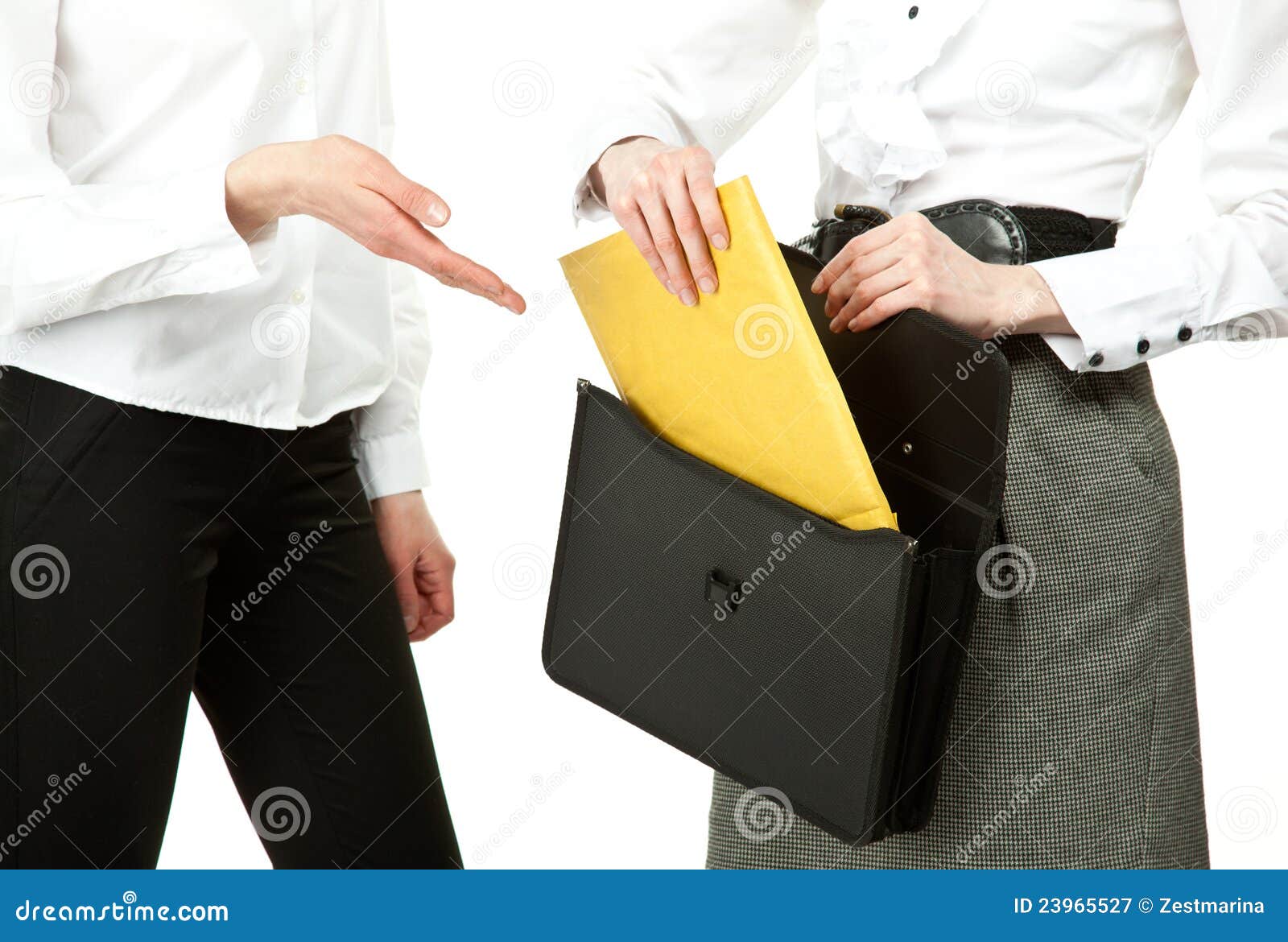 Business People Exchanging Documents Stock Image - Image of black ...