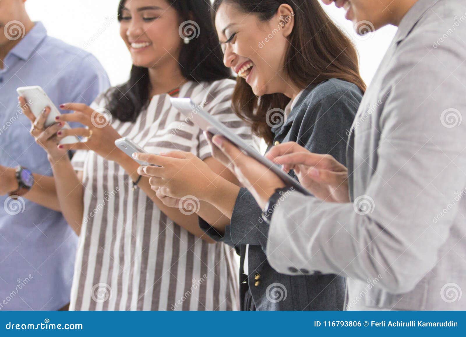 Business People with Gadget Stock Photo - Image of interest, online ...