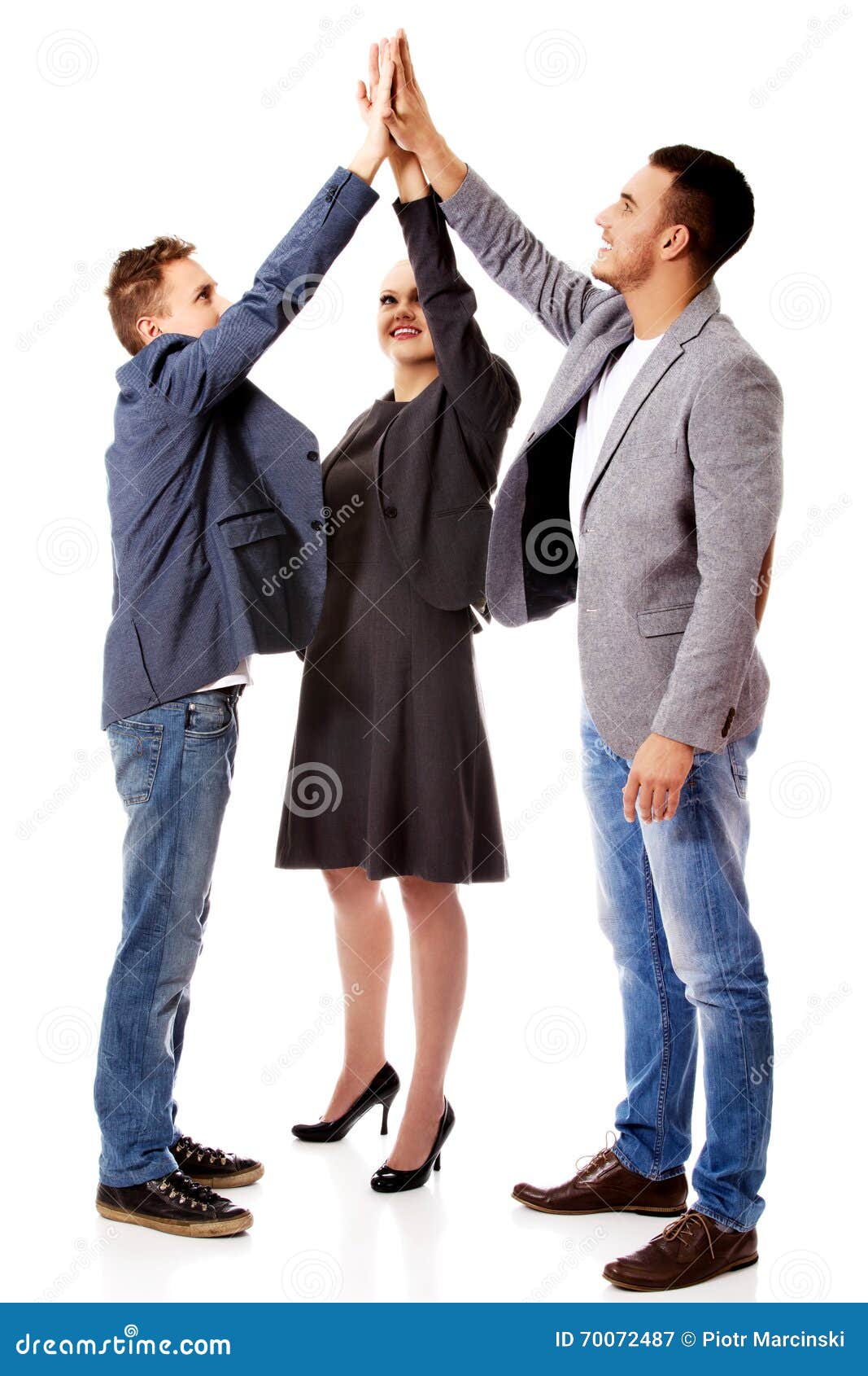 Business People Giving High Five Stock Image - Image of holding, formal ...
