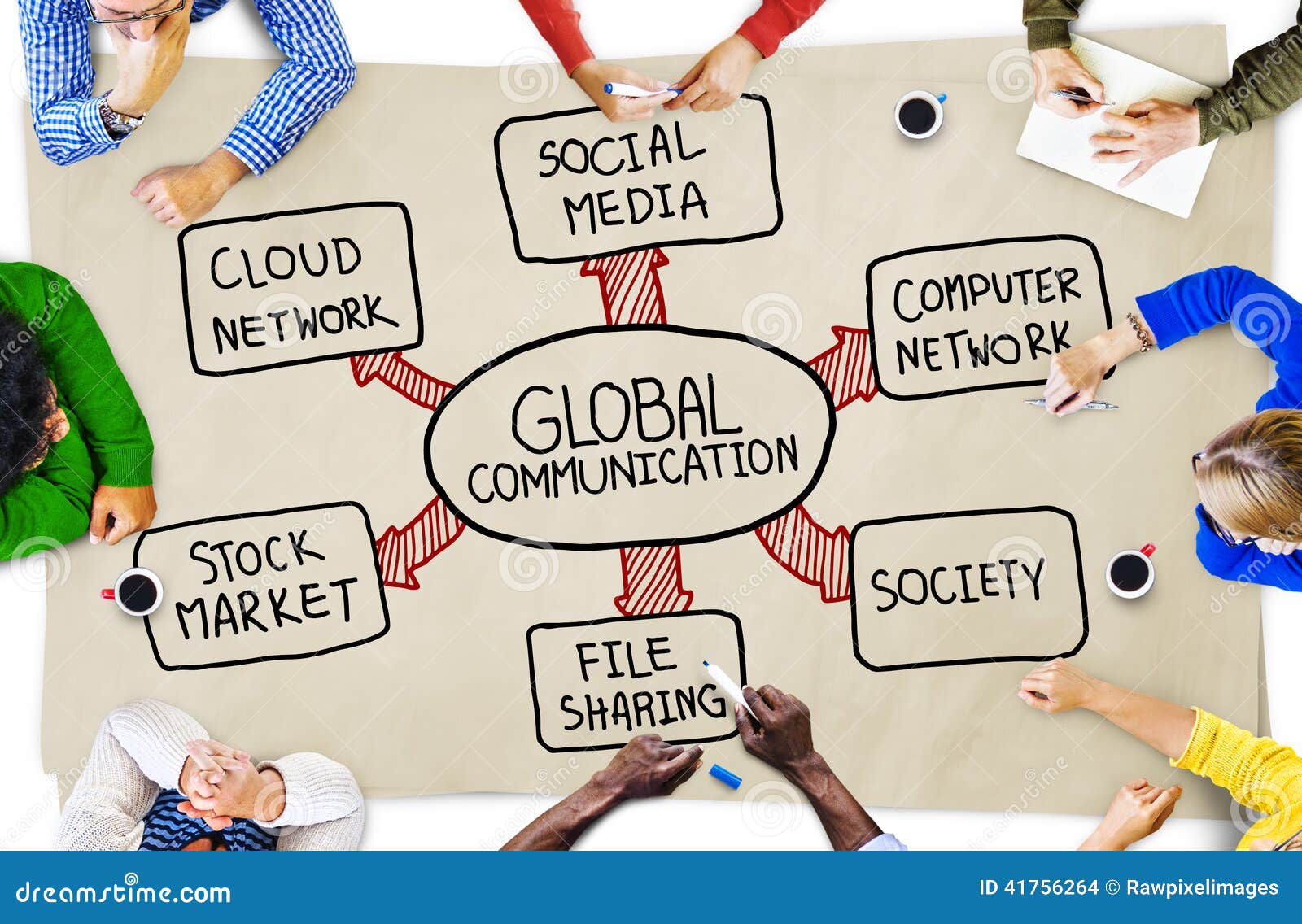 Business People and Global Communications Concept Stock Photo - Image ...