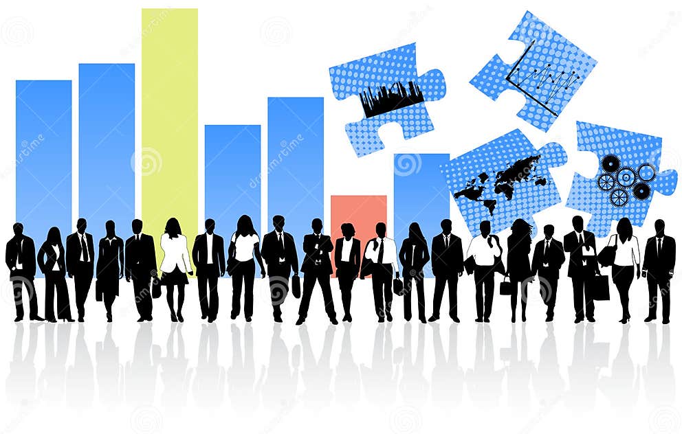 Business people and graph stock vector. Illustration of city - 14527912