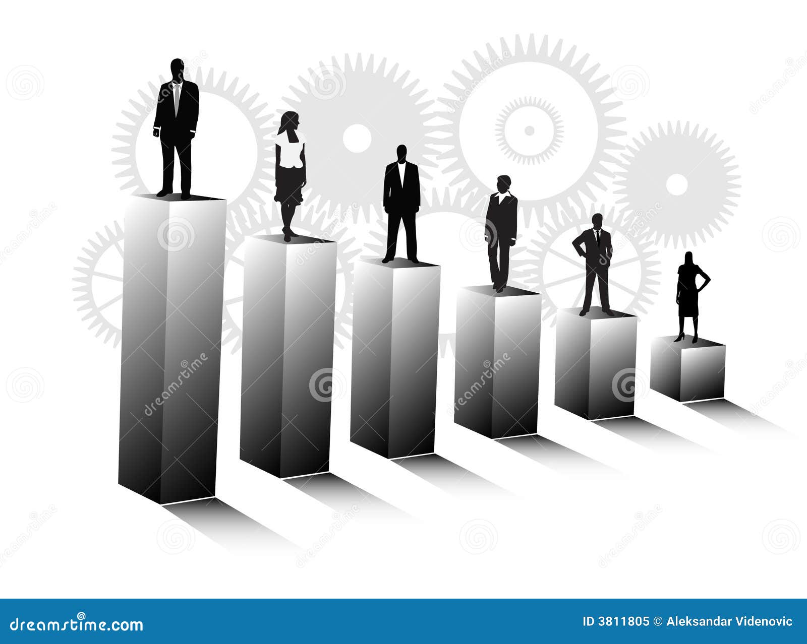 Business People And Graph Picture. Image: 3811805