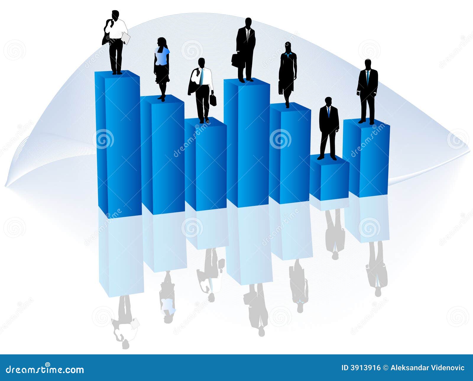 Business people and graph stock vector. Illustration of knowledge - 3913916