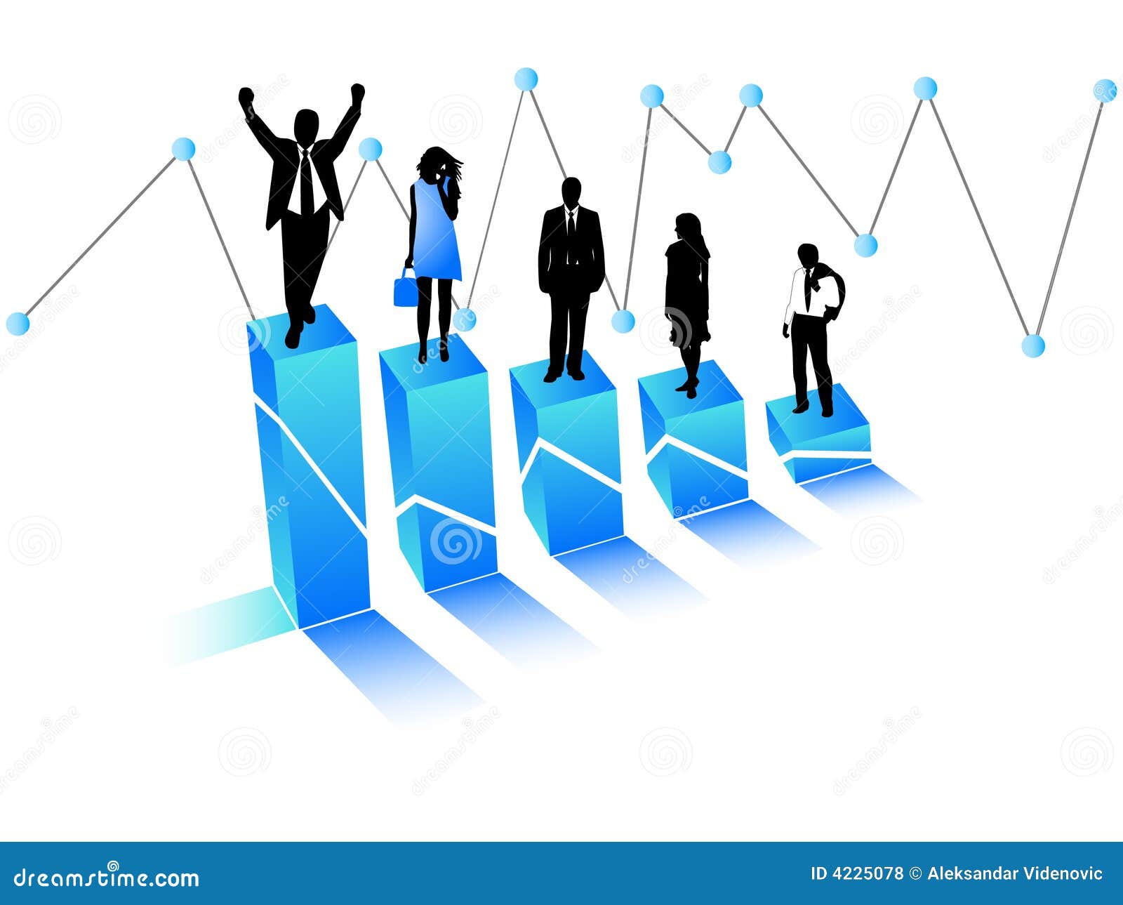 3d People And Graph Arrows Stock Photo | CartoonDealer.com #44455458