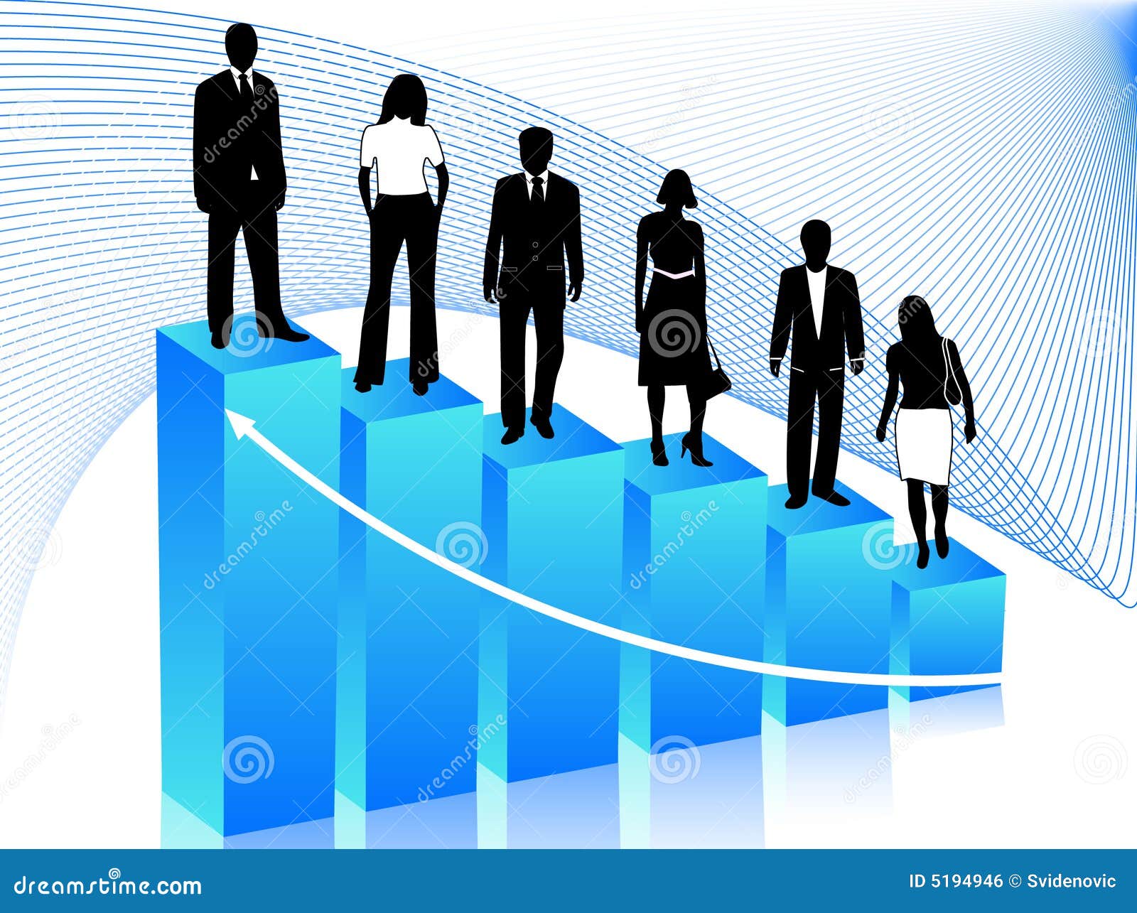 Business People And Graph Picture. Image: 5194946
