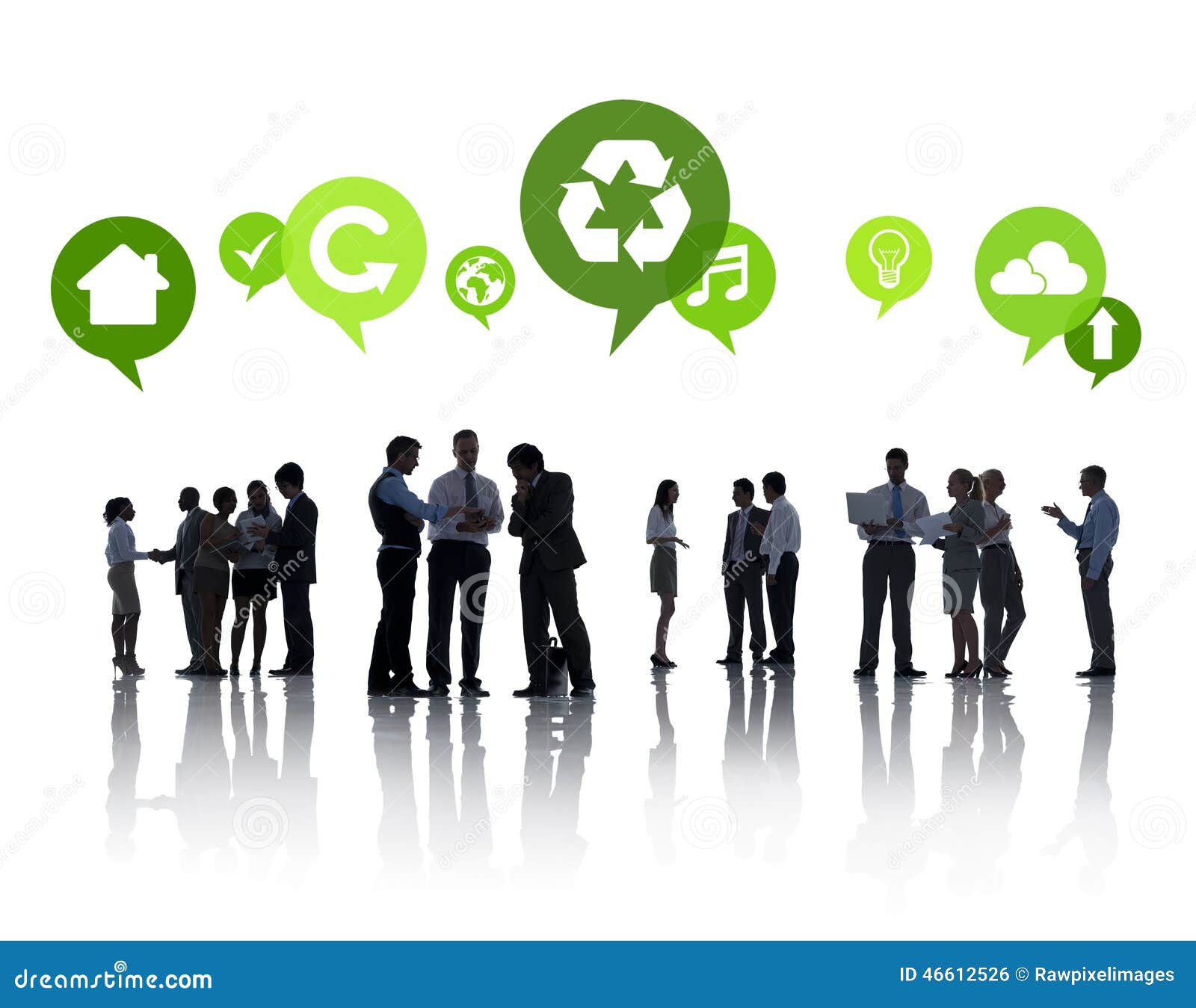 Business People with Green Concepts Stock Photo - Image of background ...