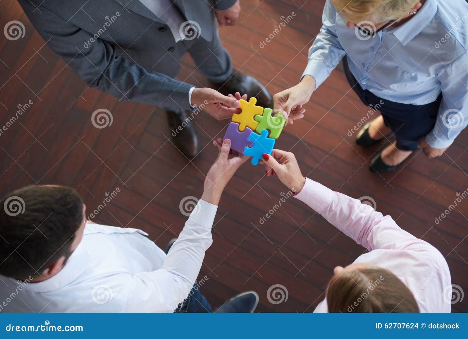 Business People Group Assembling Jigsaw Puzzle Stock Photo - Image of ...