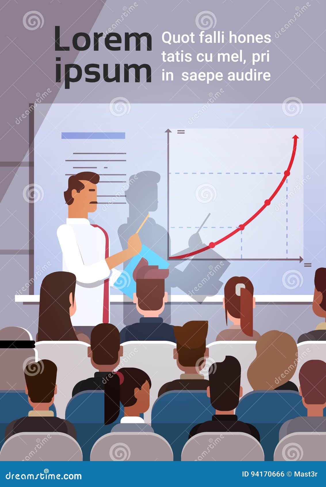 Business People Group at Conference Meeting Training Courses Flip Chart ...