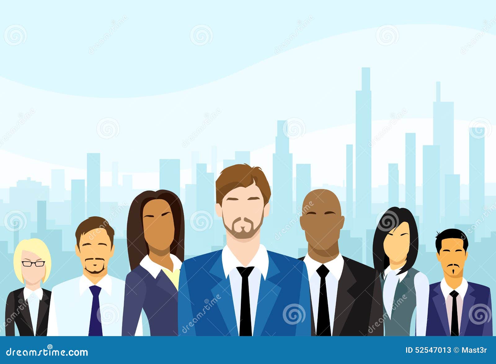 Set Of Diverse Team Congratulates Colleague Vector Flat Illustration ...