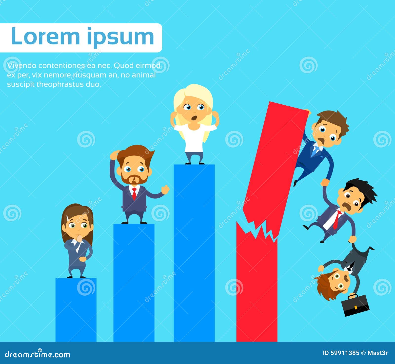 Fall Down Chart. Finance Crisis, Business Problem And Economy Drop ...