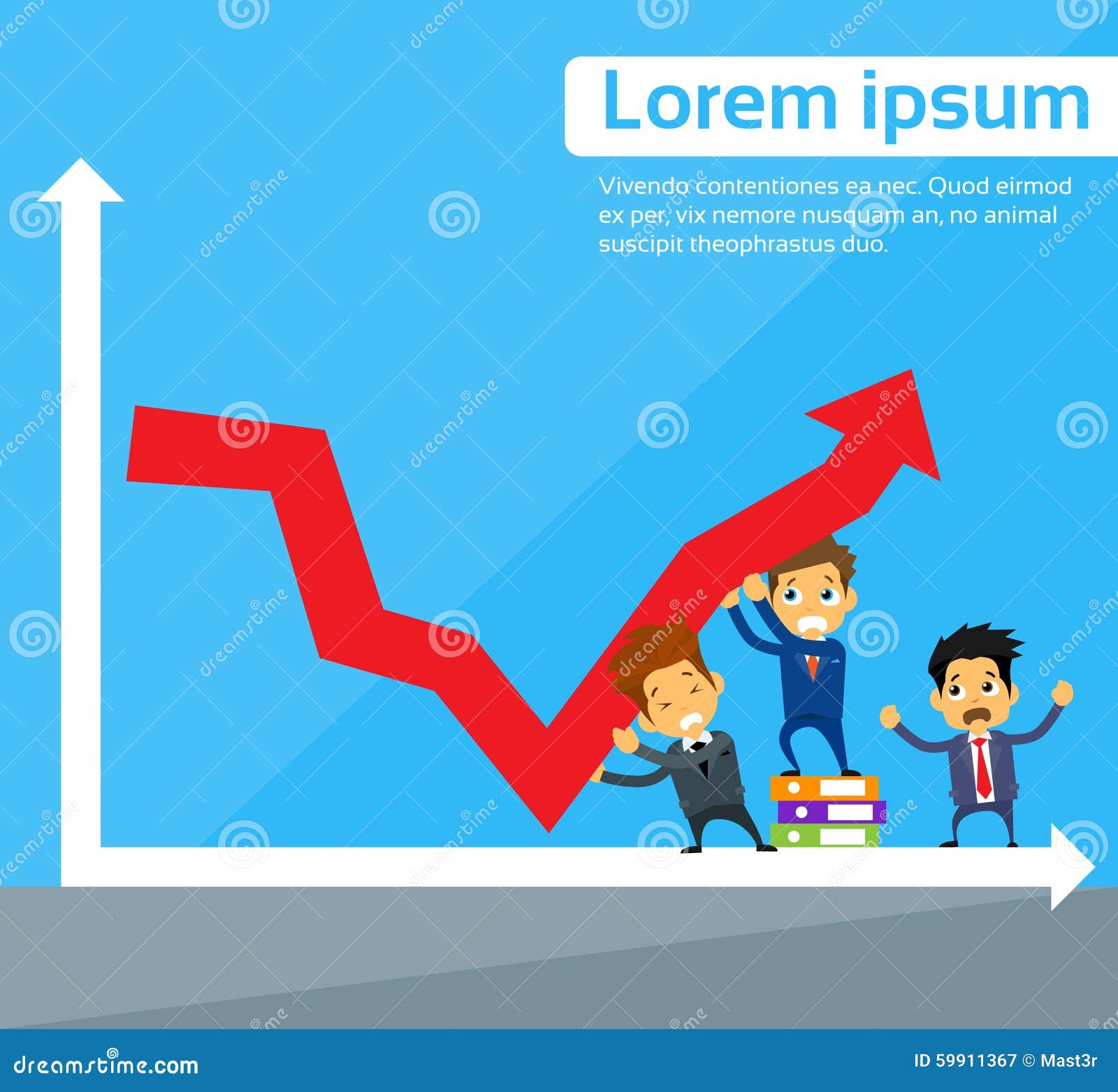 Business People Group Fall Down Red Arrow Graph Stock Vector ...