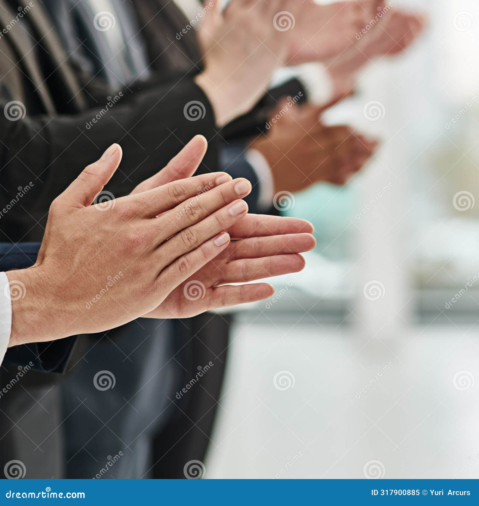Business People, Group and Hands Applause for Celebration Support or ...