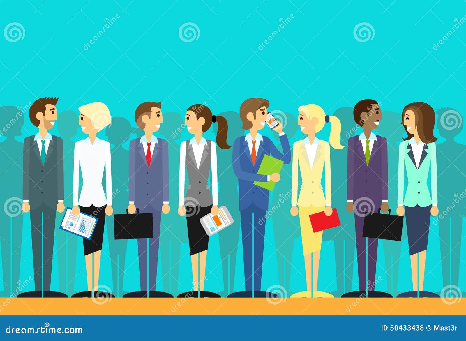 Business People Group Human Resources Flat Vector Stock Vector ...