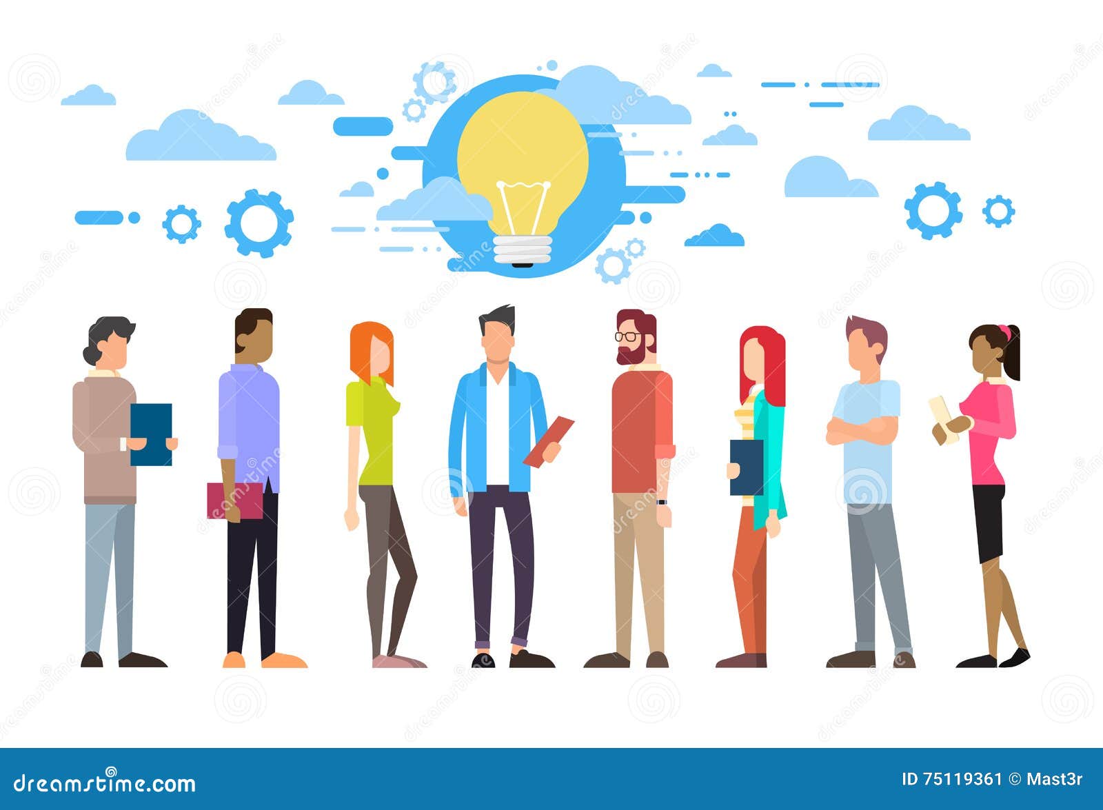 Group Idea Generation Illustration Clipart Royalty-Free Stock ...