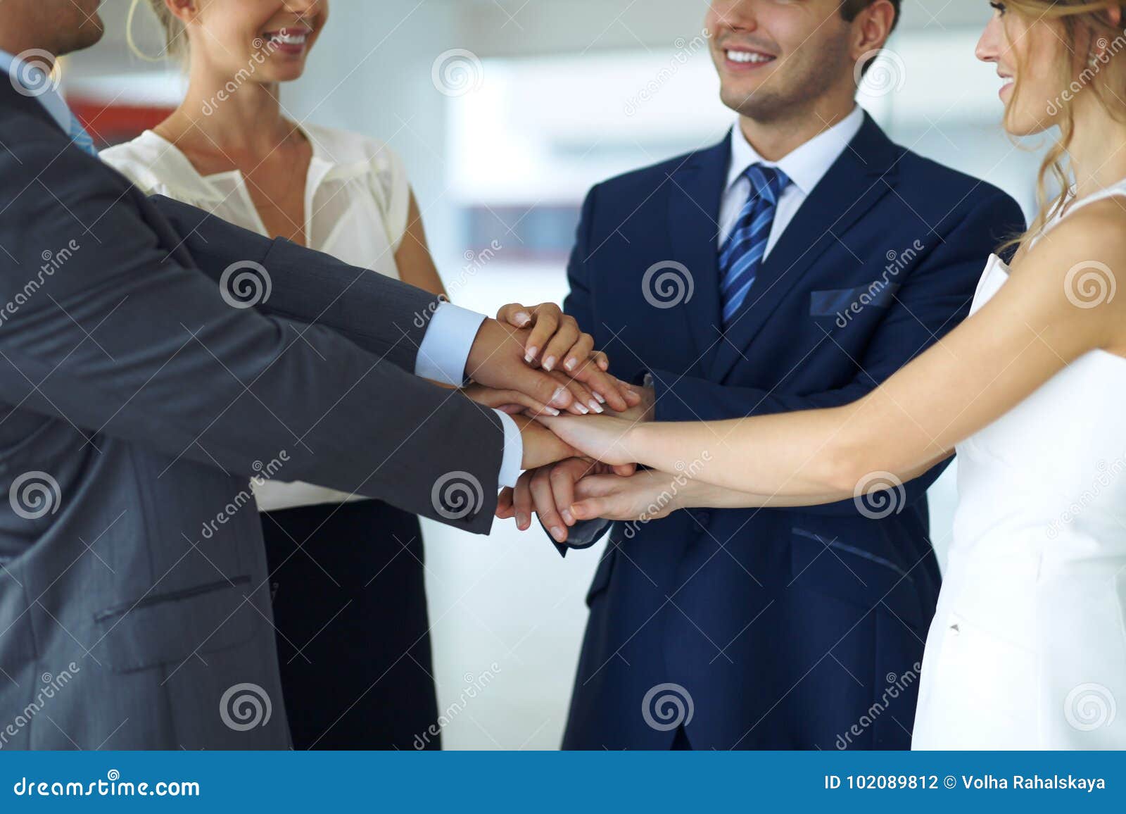 Business People Group Joining Hands Stock Photo - Image of caucasian ...