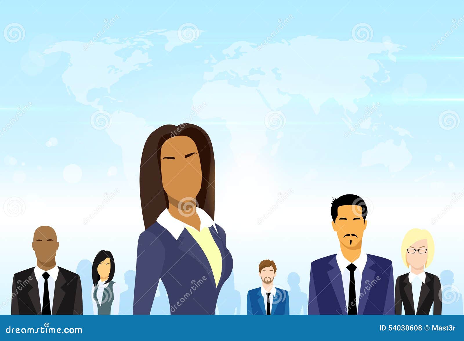 Business People Group Leader Diverse Team Vector Stock Vector ...