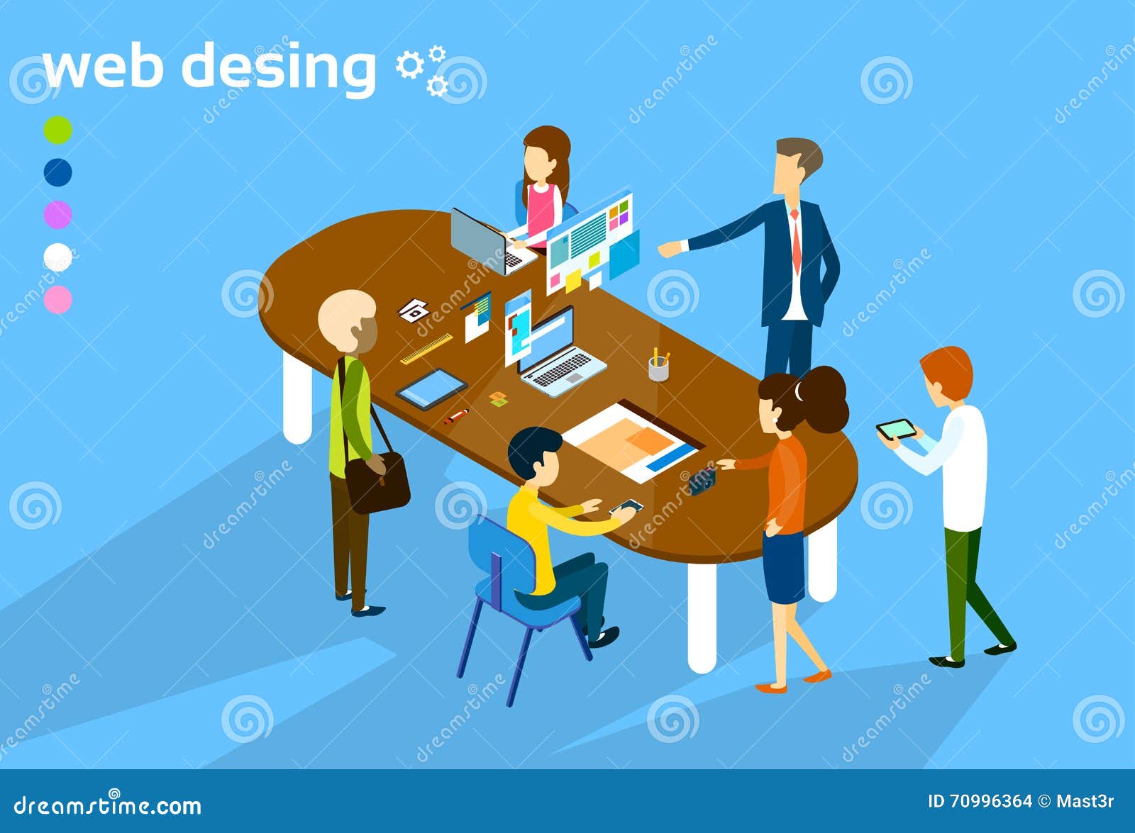 Business People Group Meeting Teamwork Creative Process Digital Web ...