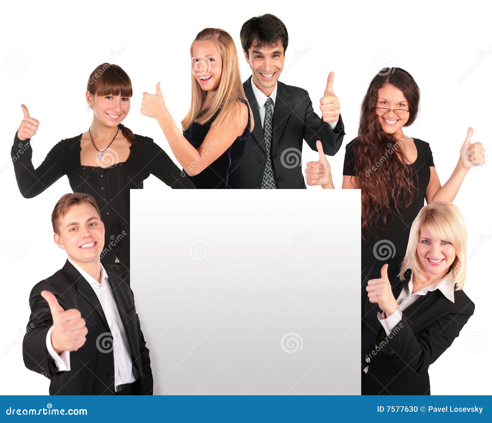 Business People Group with Paper for Text Stock Photo - Image of adult ...