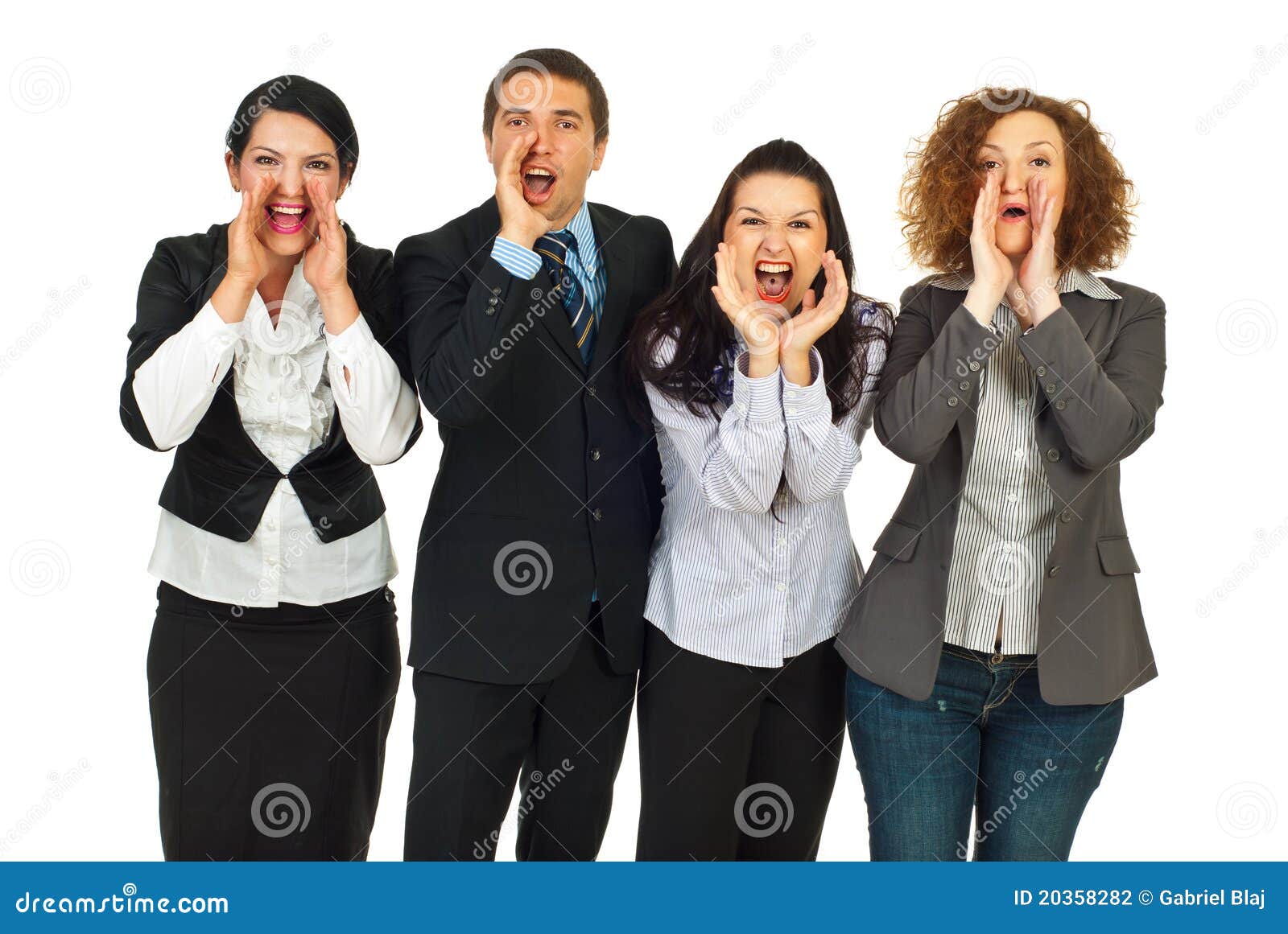 Business People Group Shouting Stock Photo - Image of executives ...