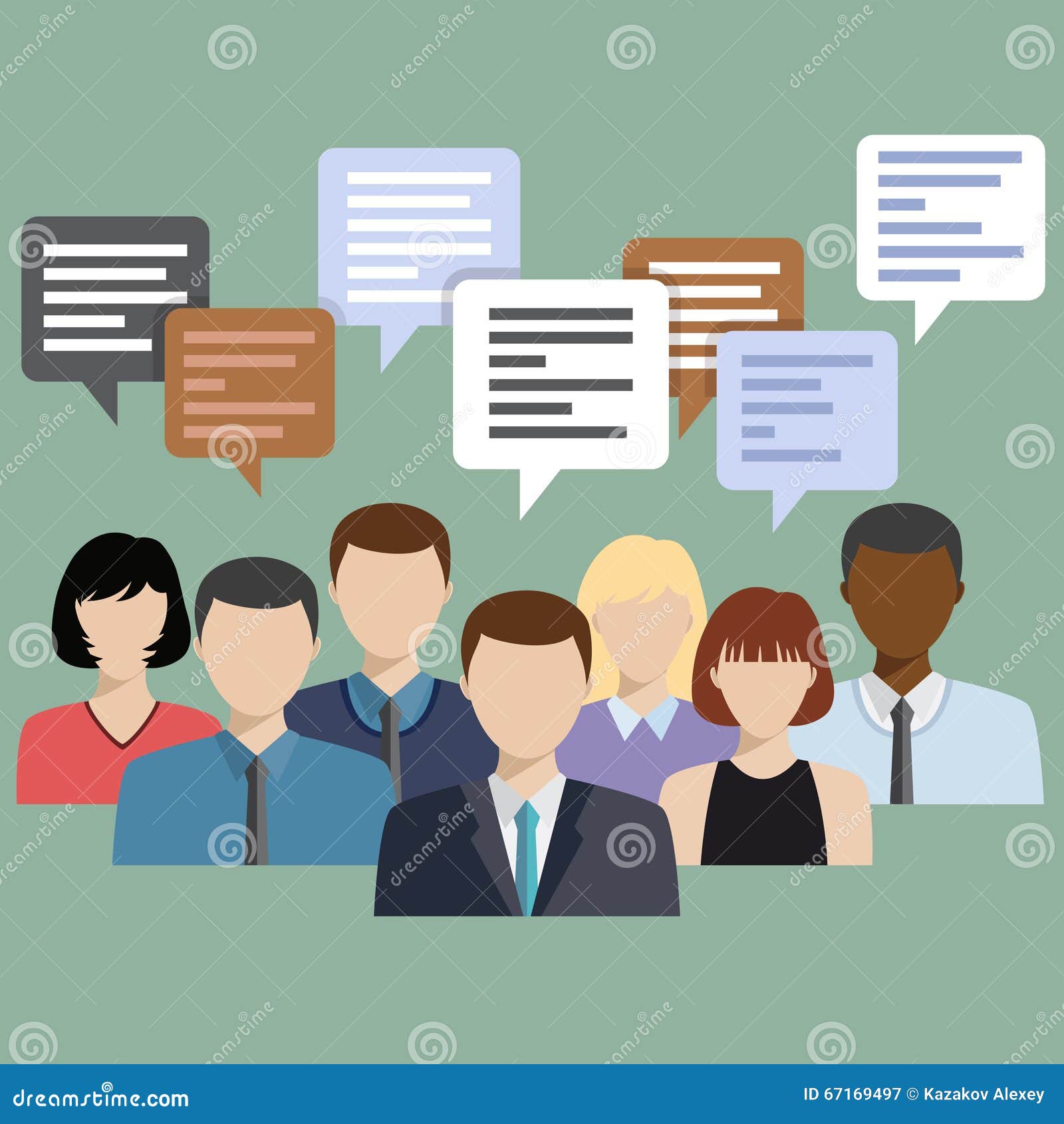 Business People Group Talking Stock Vector - Illustration of meeting ...