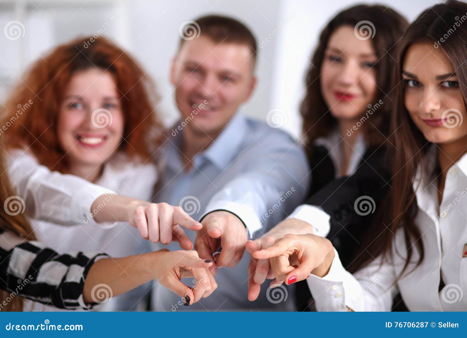 Business People Group Team Point Finger at You Stock Image - Image of ...