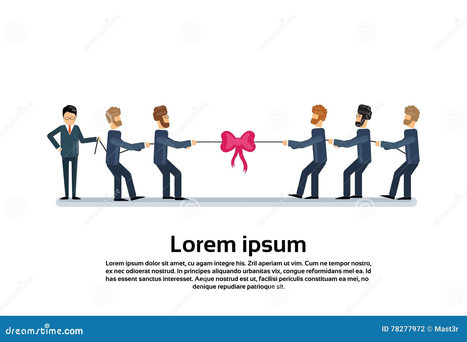 Business People Group Two Team Tug of War Competition Concept Stock ...