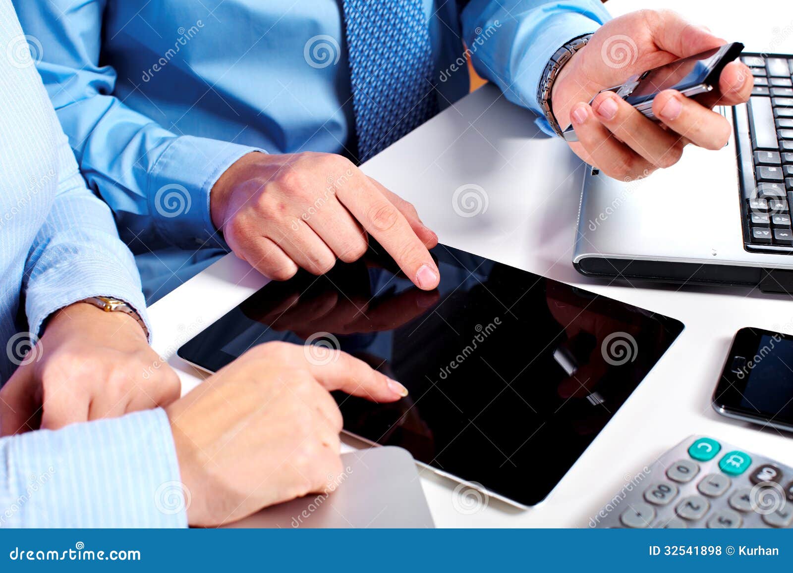 Business People Group Working with Laptop. Stock Photo - Image of ...