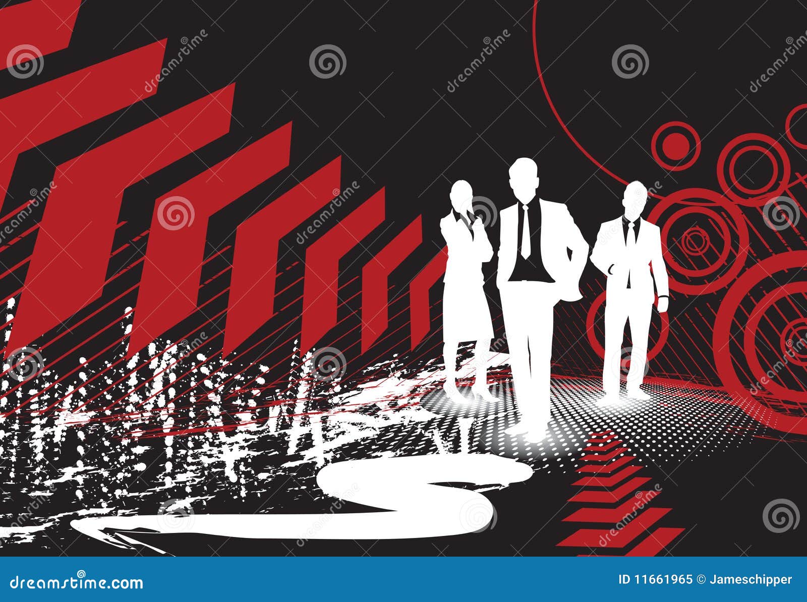 Business People on Halftone Background Stock Vector - Illustration of ...