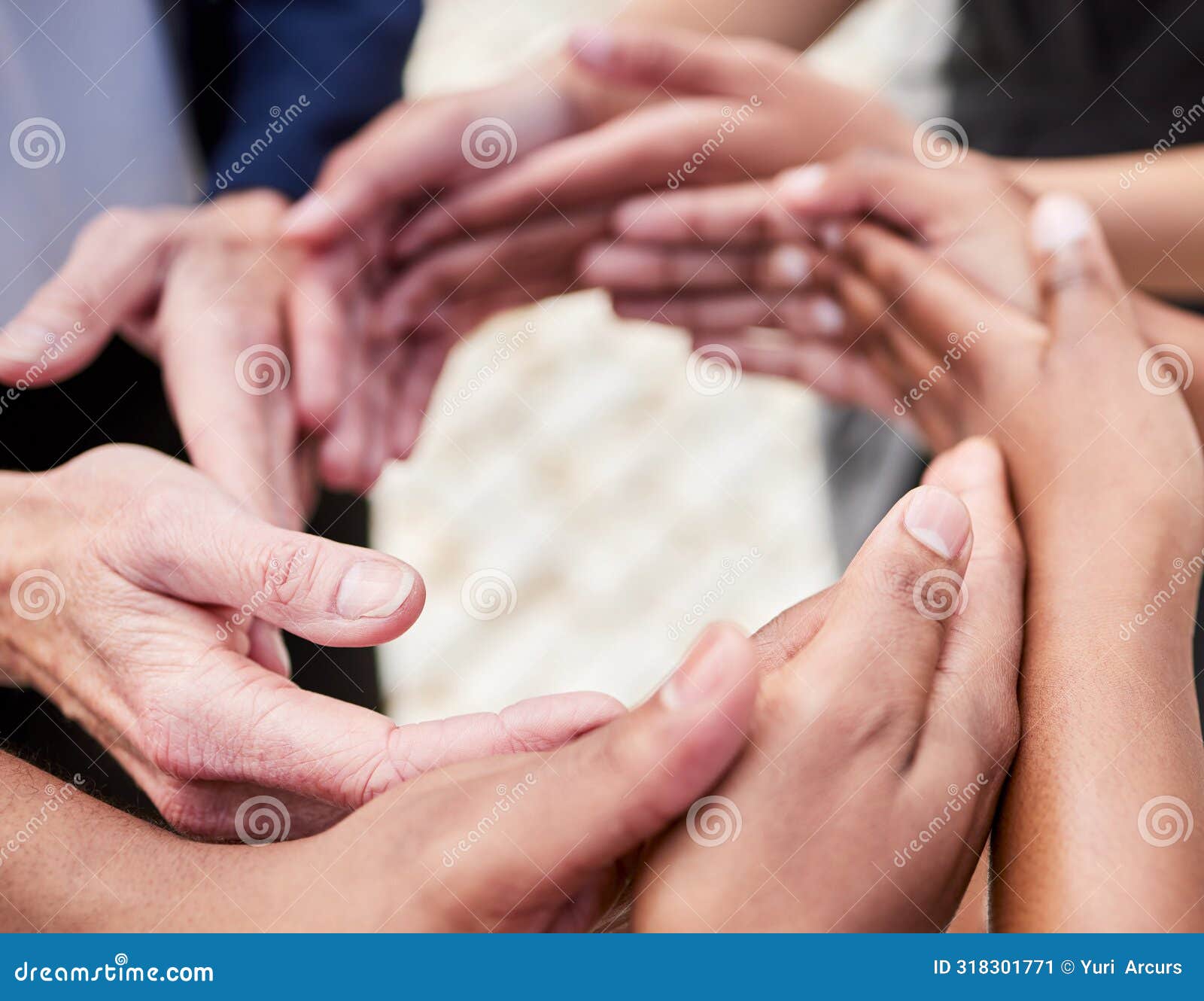 Business, People and Hands in Circle Synergy, Workflow and Teamwork ...