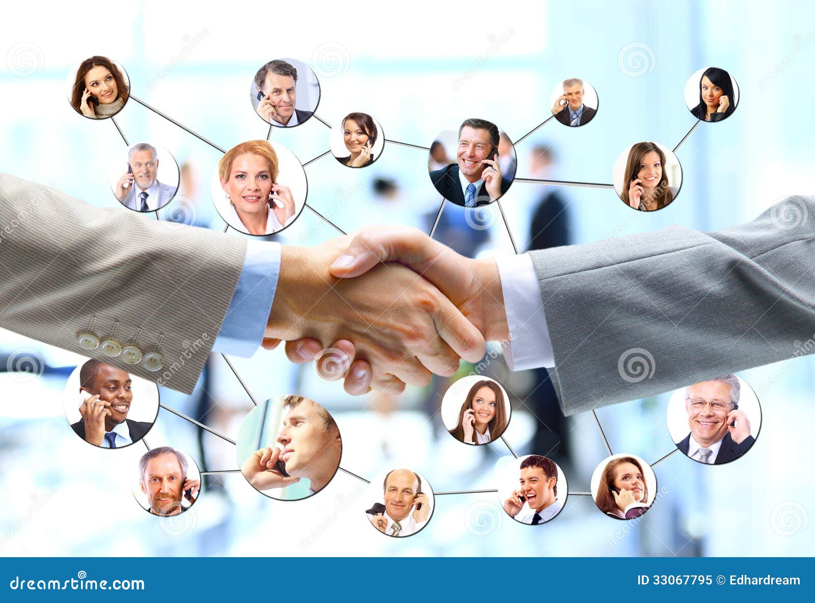 Business People Handshake with Company Team Stock Image - Image of ...