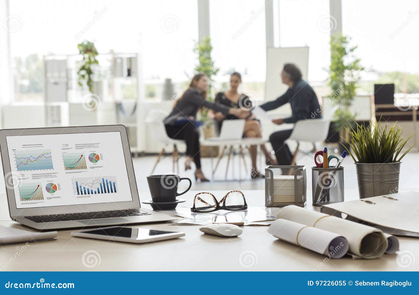 Business People Handshake in the Office Stock Image - Image of ...