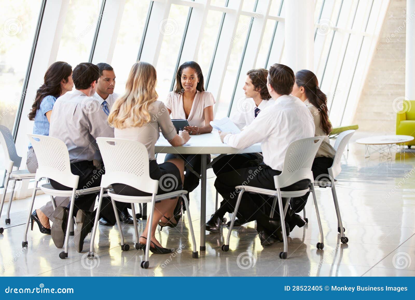 Business People Having Board Meeting in Modern Office Stock Image ...