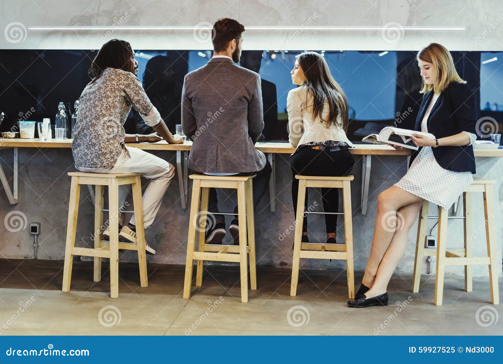 Business People Having a Break from Work Stock Image - Image of ...